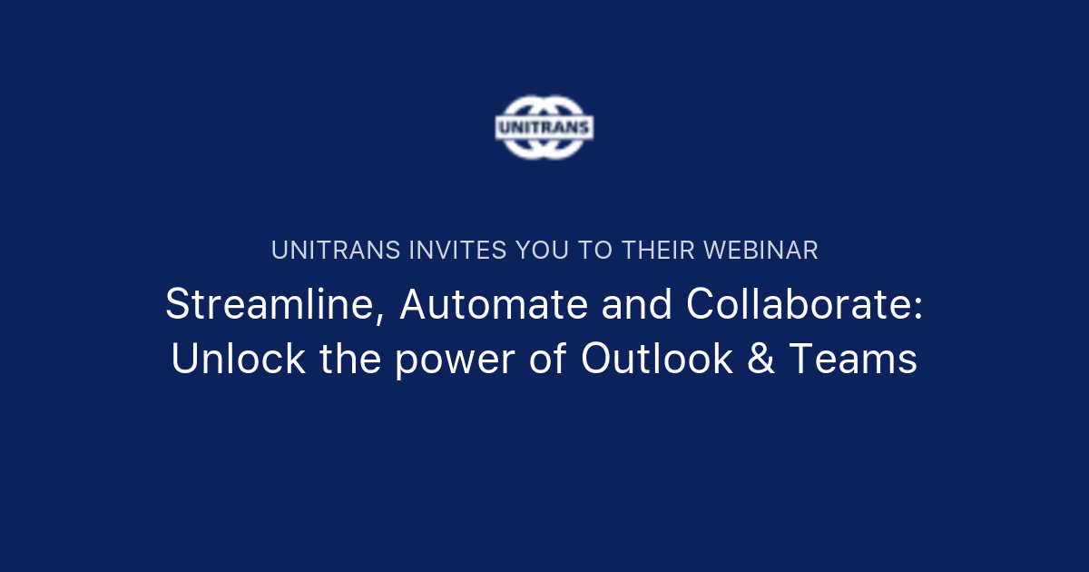 Streamline, Automate and Collaborate: Unlock the power of Outlook ...