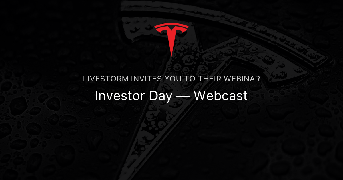 Investor Day — Webcast | Livestorm