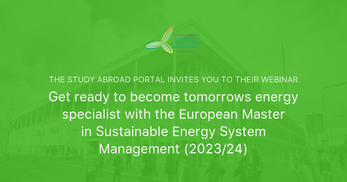 Get ready to become tomorrows energy specialist with the European ...