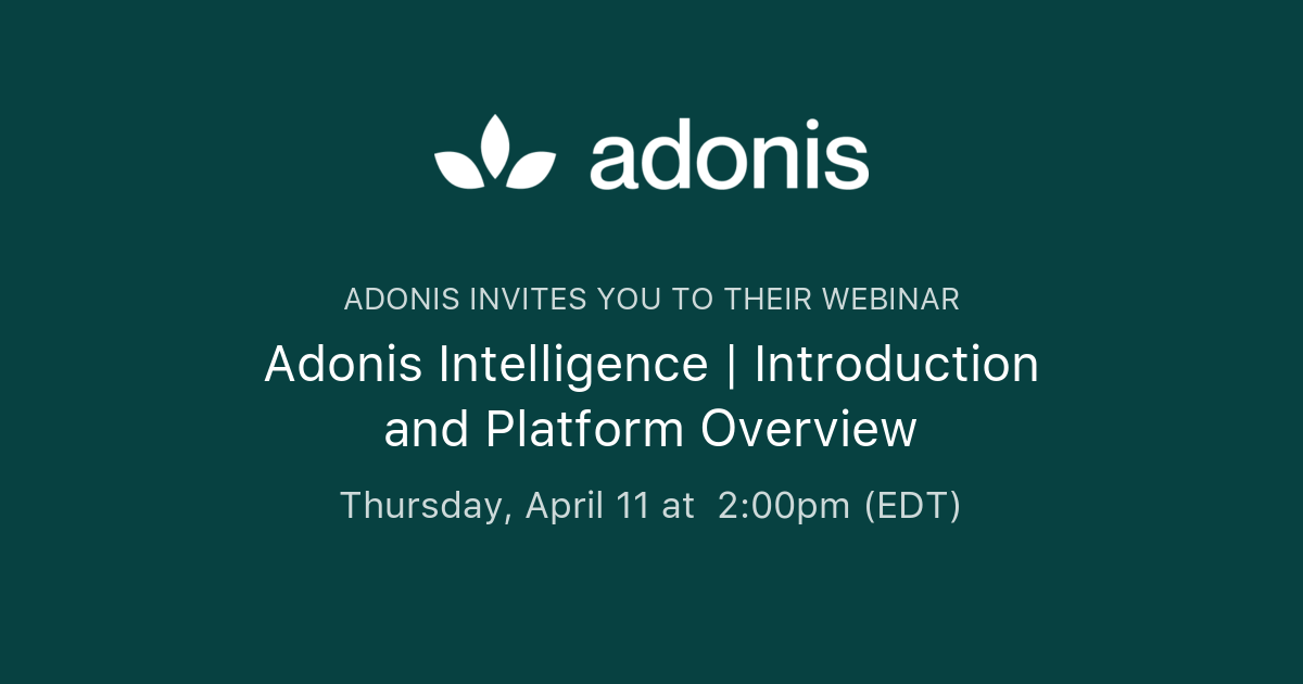 Adonis Intelligence | Introduction and Platform Overview | Adonis