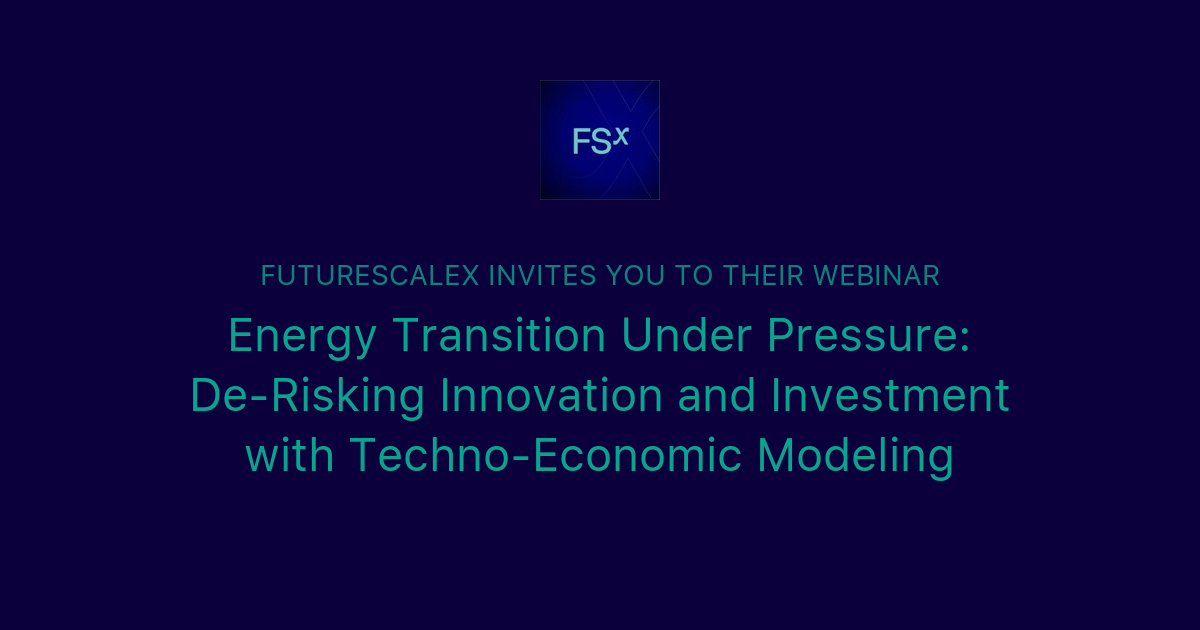 Energy Transition Under Pressure: De-Risking Innovation and Investment ...