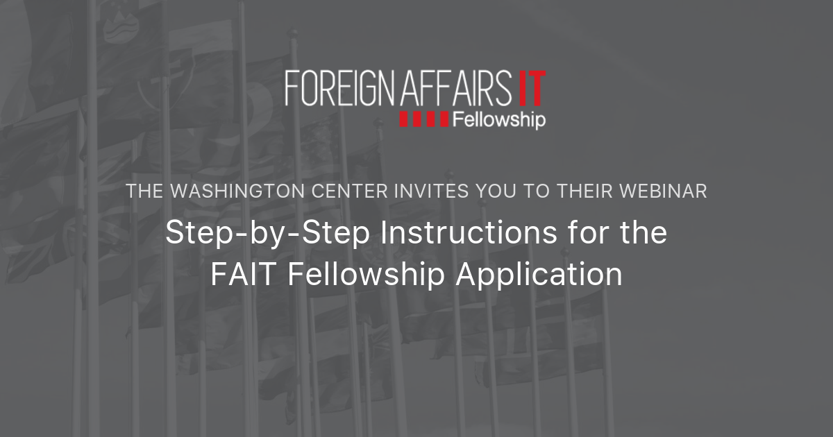 Step-by-Step Instructions for the FAIT Fellowship Application | The ...