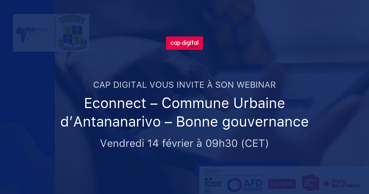Econnect – Commune Urbaine d’Antananarivo – Bonne gouvernance | Cap Digital
