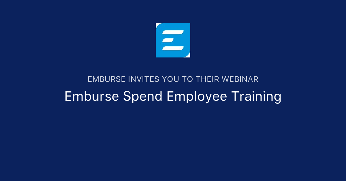 Emburse Spend Employee Training | Emburse