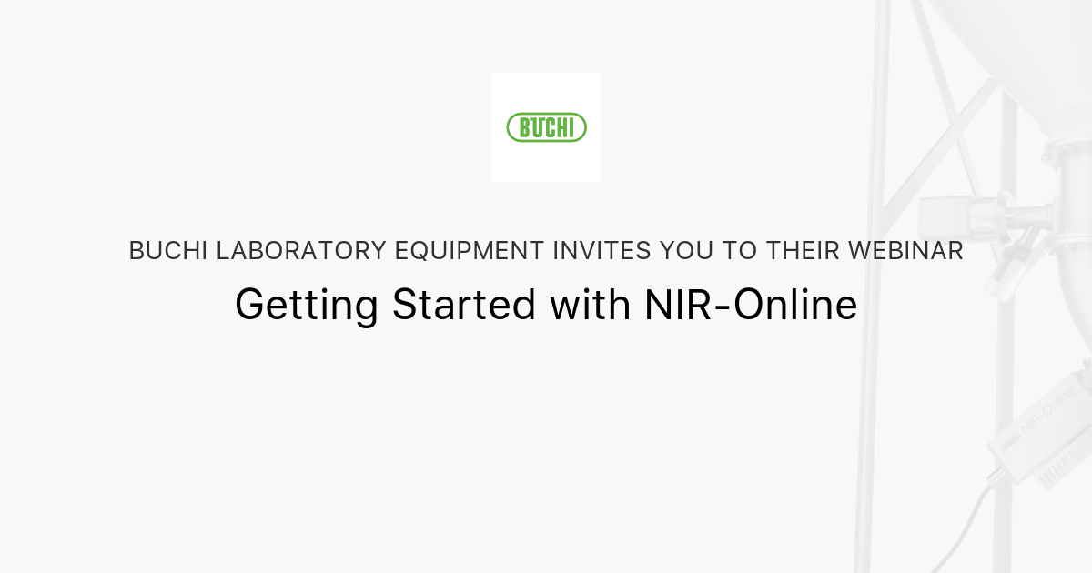Getting Started with NIR-Online | BUCHI Laboratory Equipment