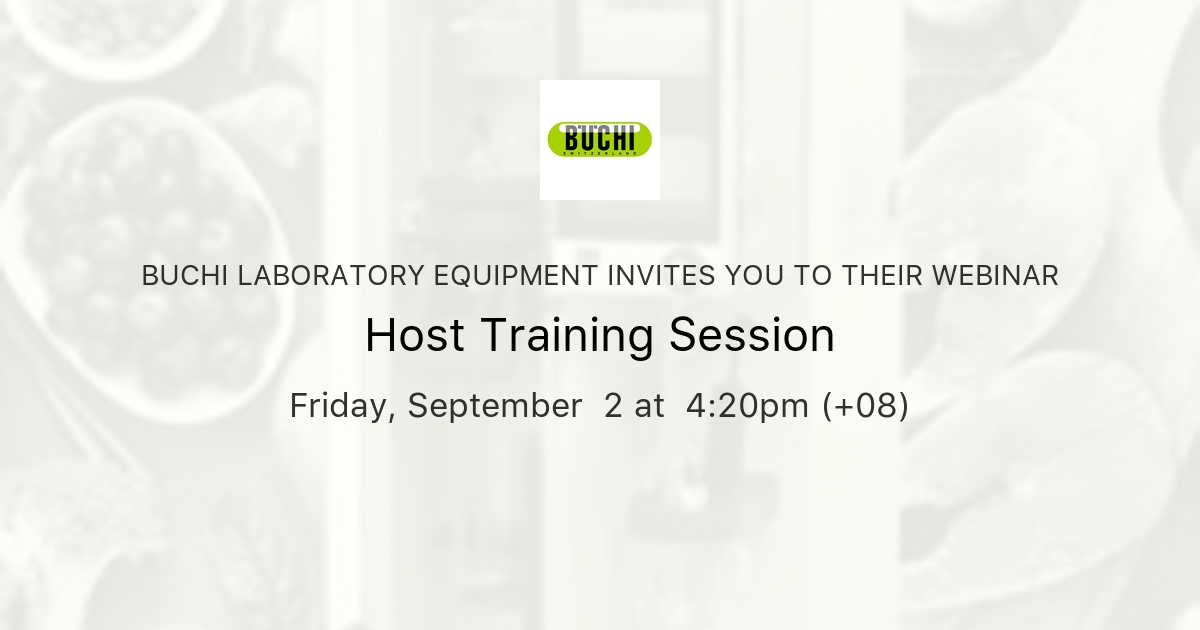 Host Training Session | BUCHI Laboratory Equipment