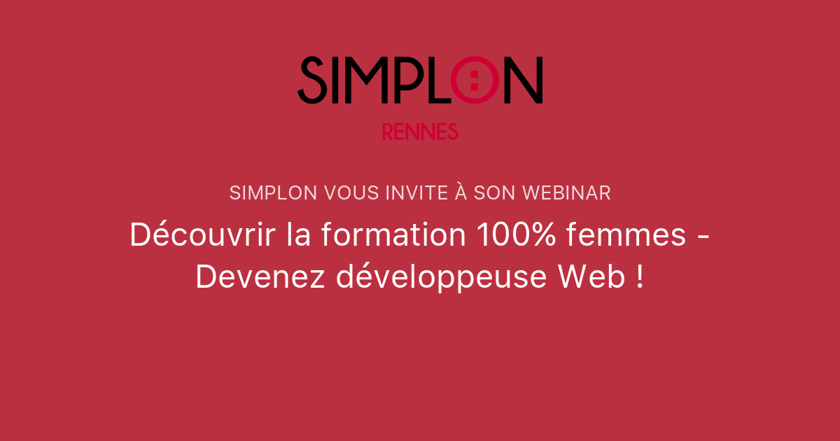 Découvrir la formation 100% femmes - Devenez développeuse Web ! | Simplon
