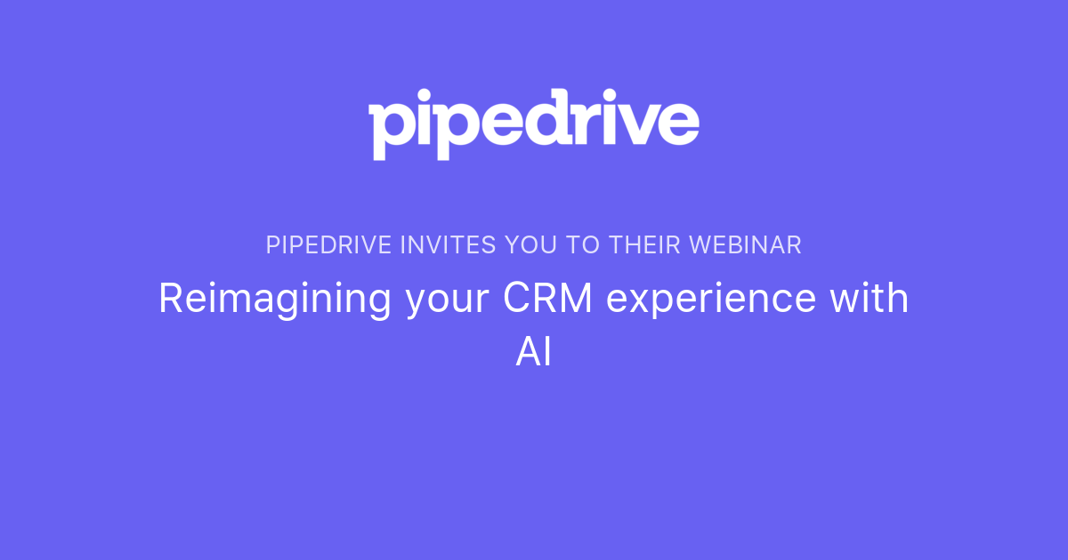 Reimagining your CRM experience with AI | Pipedrive