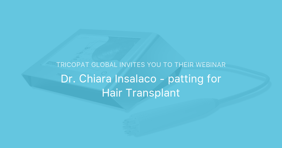 Dr. Chiara Insalaco - patting for Hair Transplant | Tricopat Global