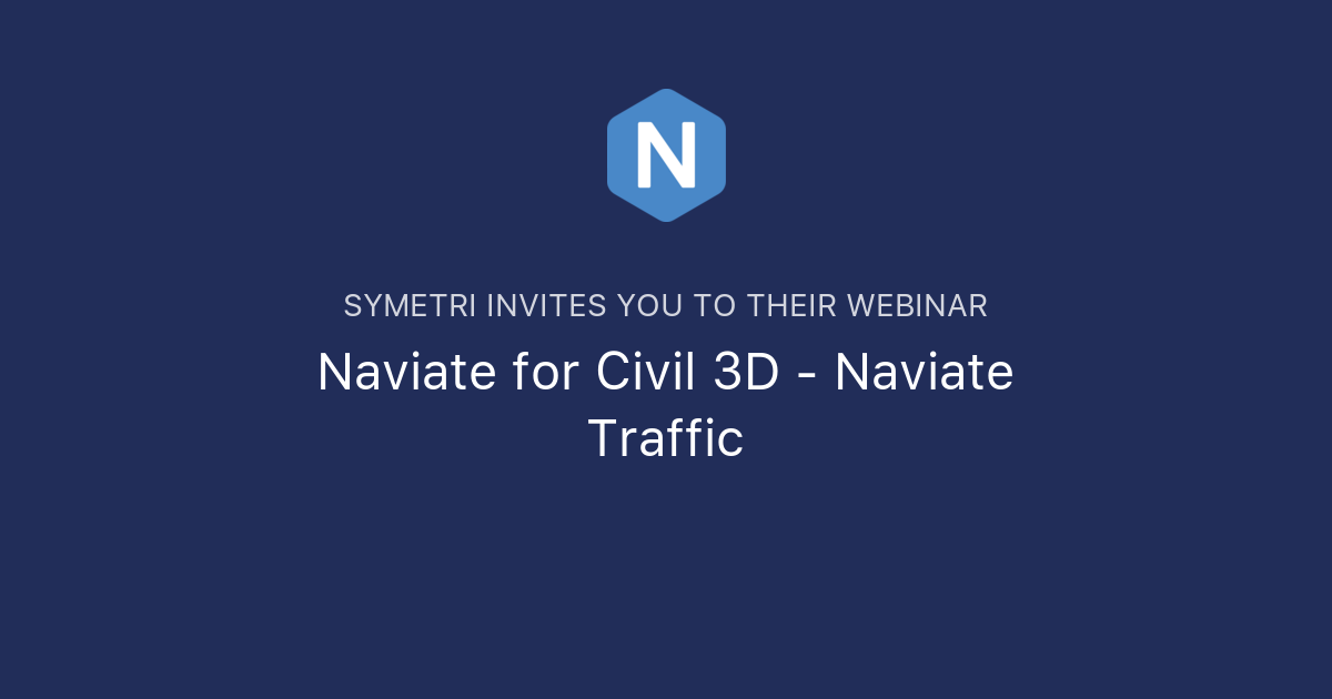 Naviate for Civil 3D - Naviate Traffic | Symetri
