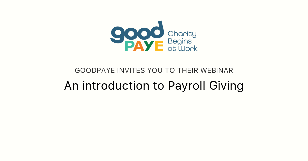 An introduction to Payroll Giving | GoodPAYE