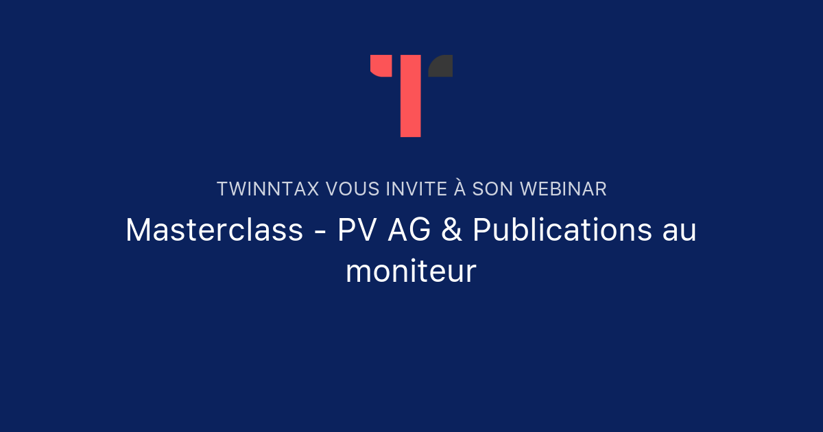 Masterclass - PV AG & Publications au moniteur | Twinntax