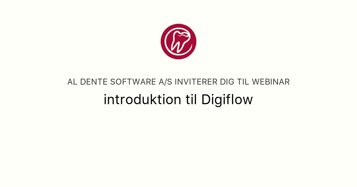introduktion til Digiflow | al dente software A/S