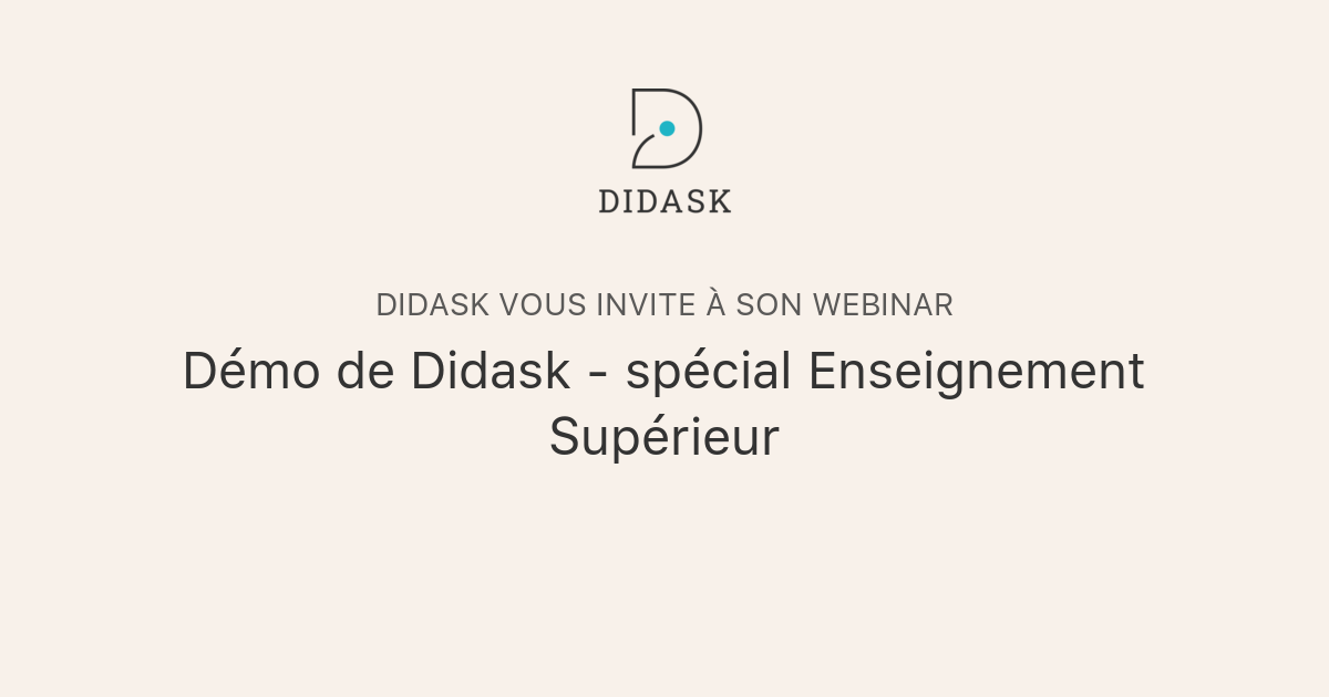Démo de Didask - spécial Enseignement Supérieur | Didask