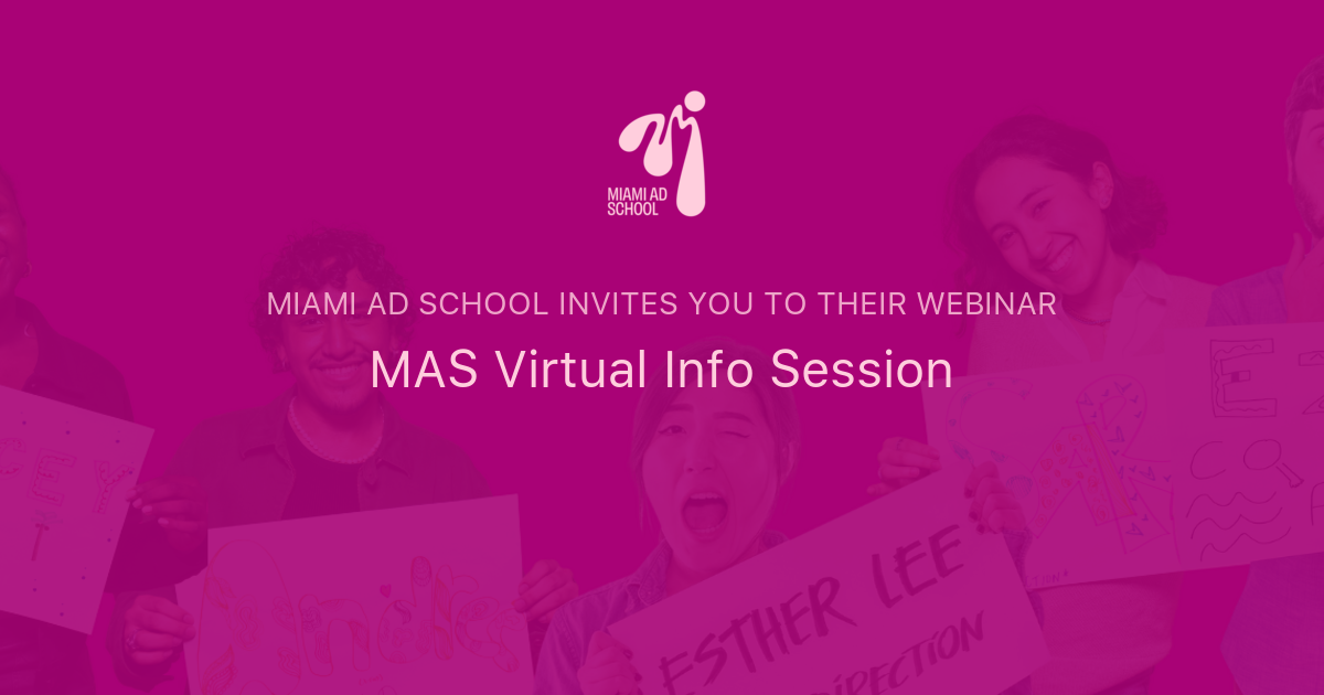 MAS Virtual Info Session | Miami Ad School
