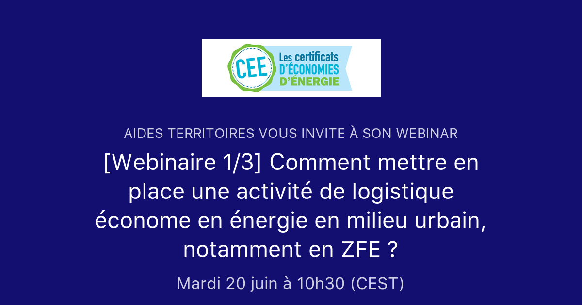 [Webinaire 1/3] Comment mettre en place une activité de logistique ...