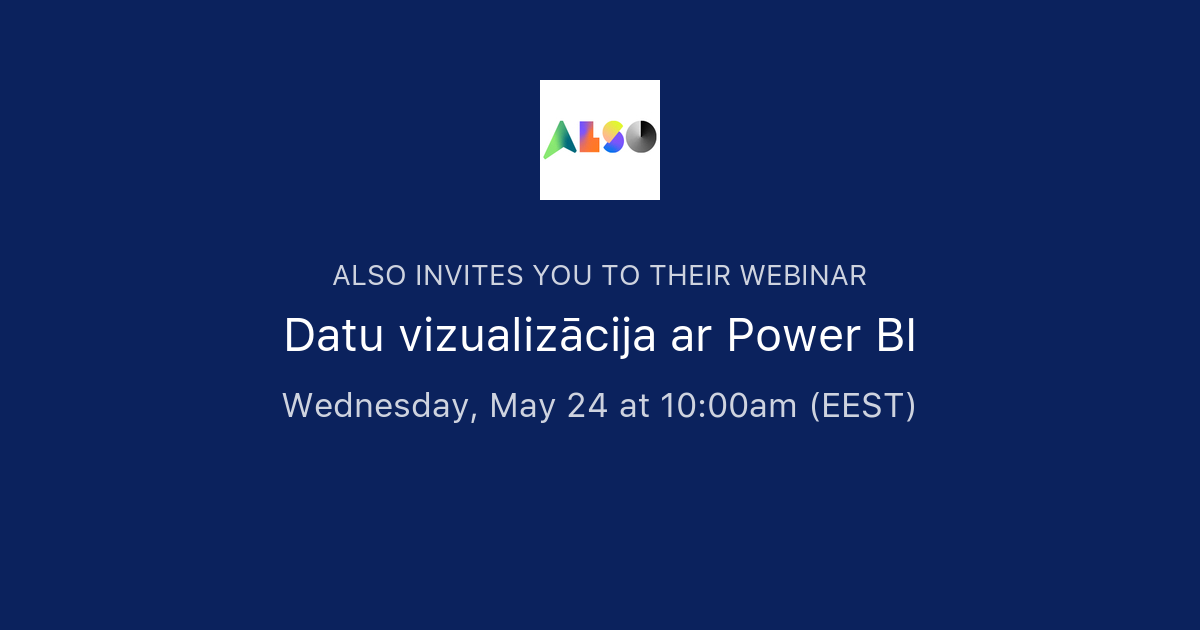 Datu vizualizācija ar Power BI | ALSO