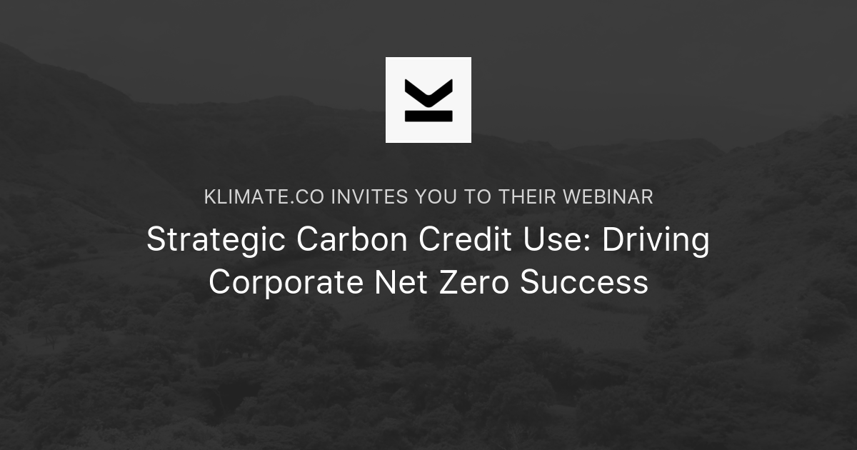 Strategic Carbon Credit Use: Driving Corporate Net Zero Success ...