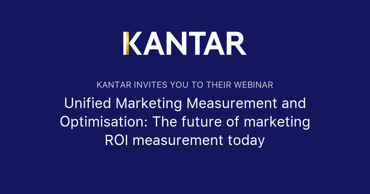 Unified Marketing Measurement and Optimisation: The future of marketing ...