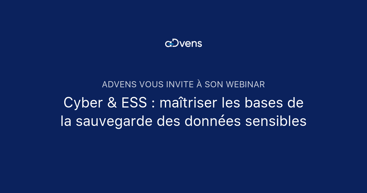 Cyber & ESS : maîtriser les bases de la sauvegarde des données ...