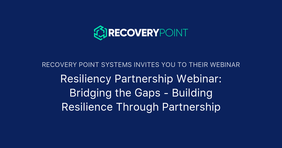 Resiliency Partnership Webinar: Bridging the Gaps - Building Resilience ...