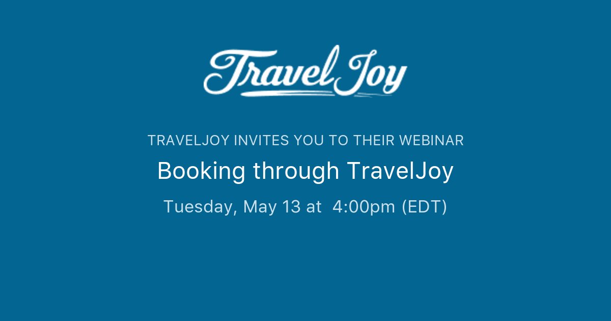 Booking through TravelJoy | TravelJoy