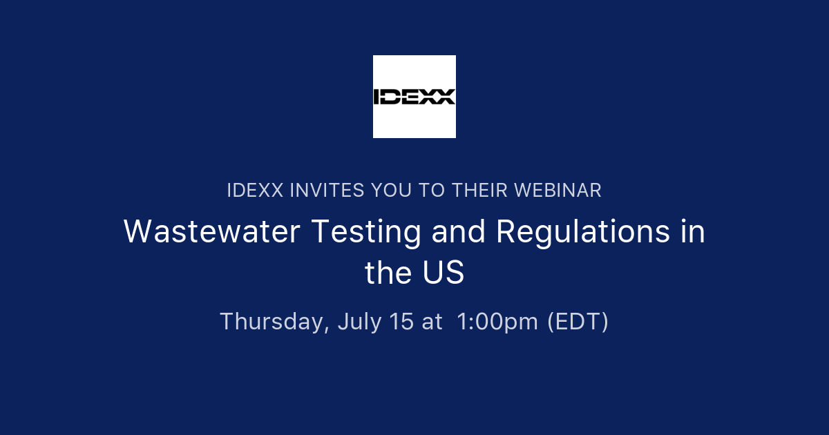 Wastewater Testing and Regulations in the US | IDEXX