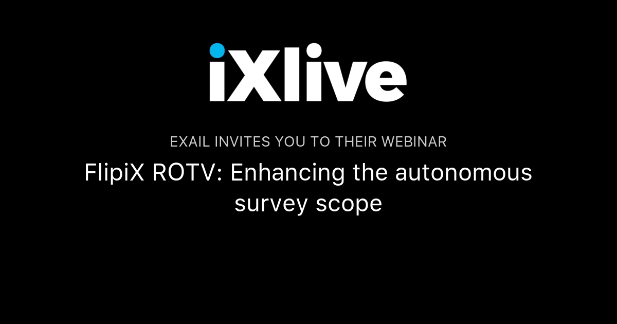 FlipiX ROTV: Enhancing the autonomous survey scope | Exail