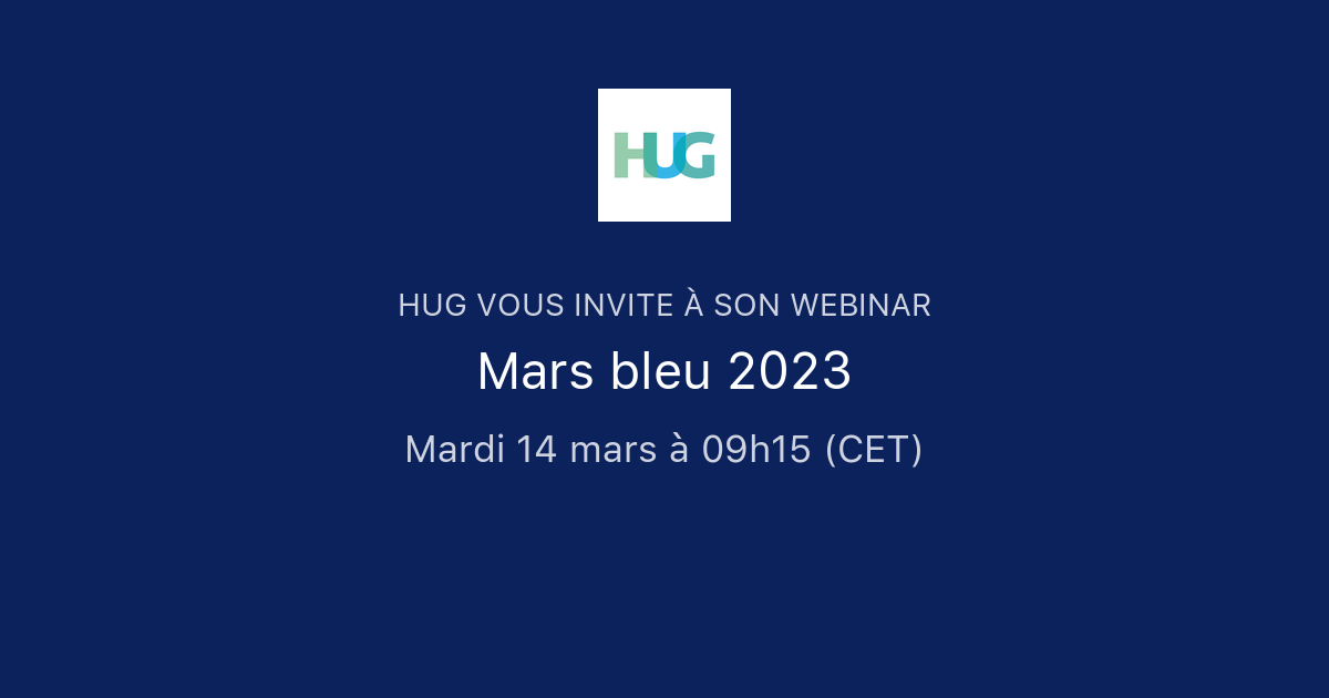 Mars bleu 2023 | HUG