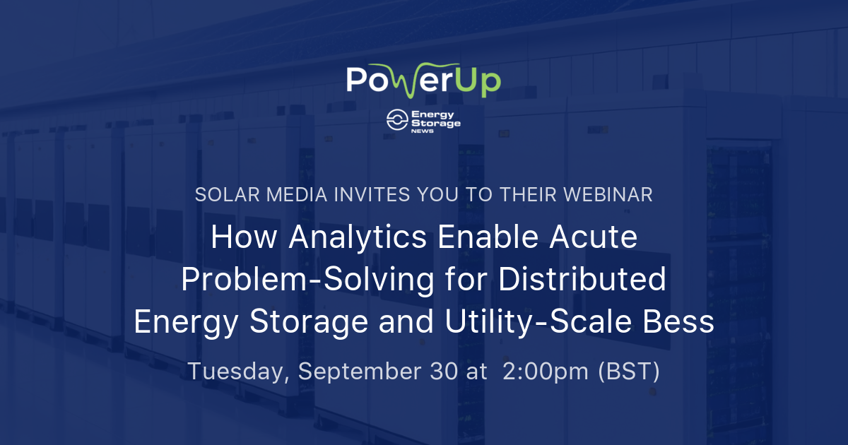 How Analytics Enable Acute Problem-Solving for Distributed Energy Storage and Utility-Scale Bess ...