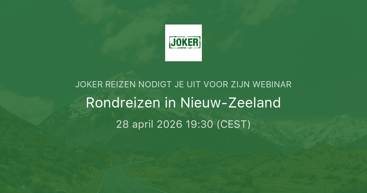 Rondreizen in Nieuw-Zeeland | Joker Reizen