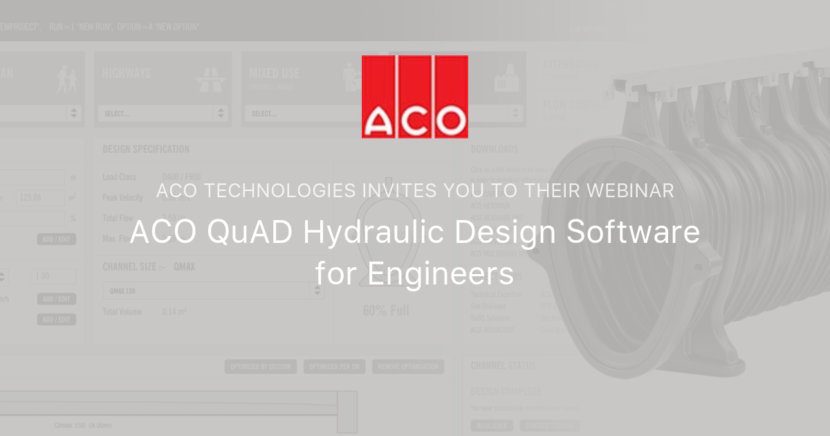 ACO QuAD Hydraulic Design Software for Engineers | ACO Technologies