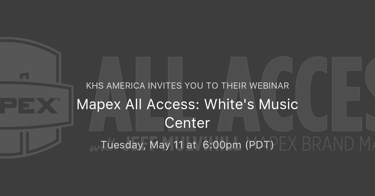 Mapex All Access: White's Music Center | KHS America