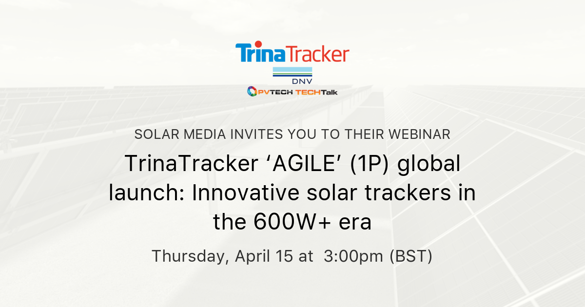 TrinaTracker ‘AGILE’ (1P) global launch: Innovative solar trackers in ...
