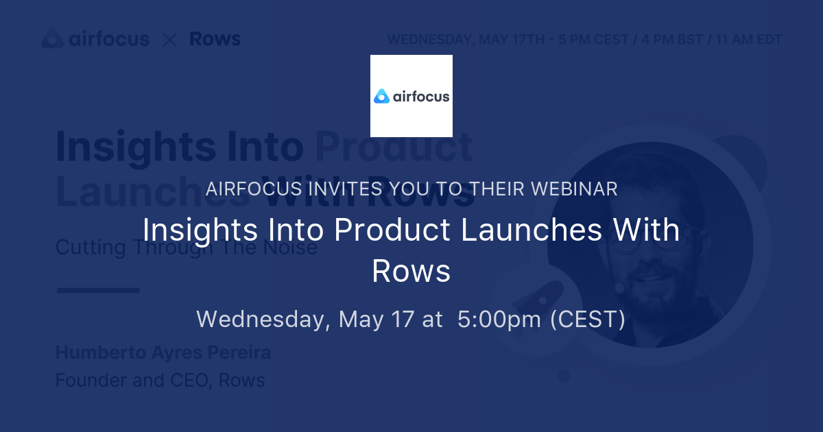 Insights Into Product Launches With Rows | airfocus