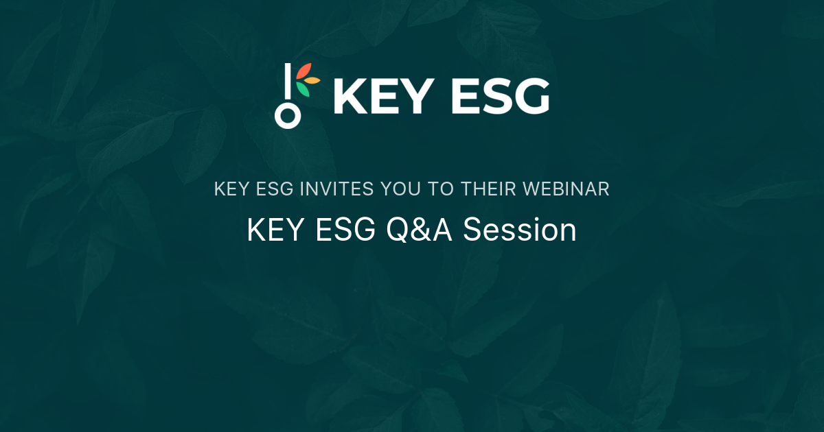 KEY ESG Q&A Session | KEY ESG