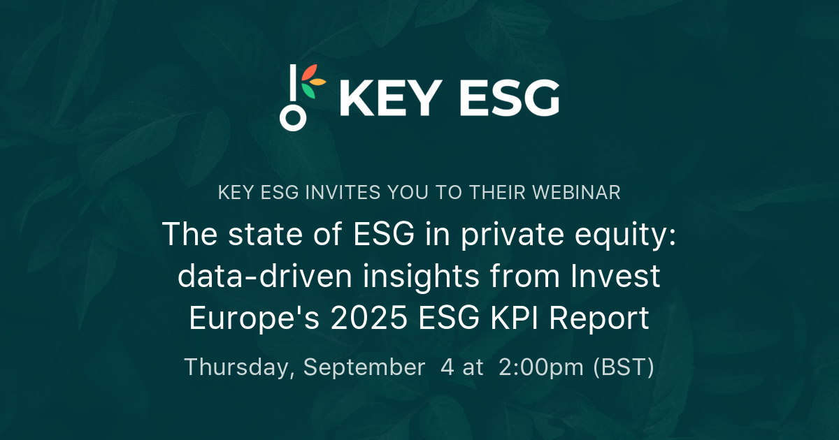 The state of ESG in private equity: data-driven insights from Invest ...