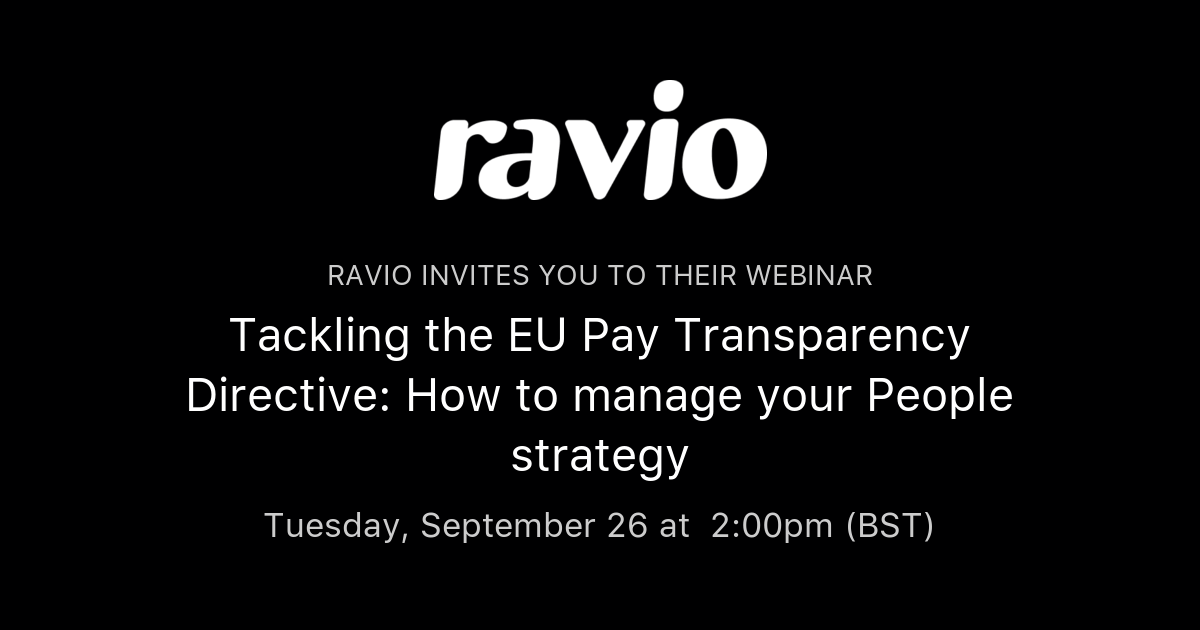 Tackling the EU Pay Transparency Directive: How to manage your People ...
