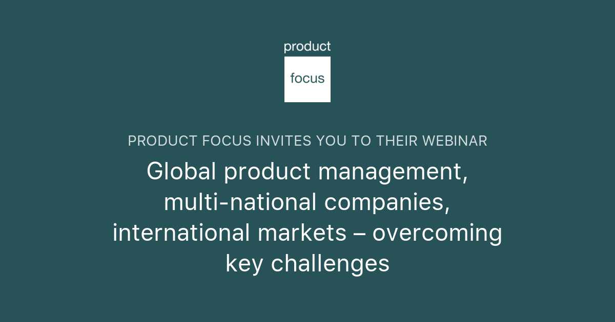 Global product management, multi-national companies, international ...