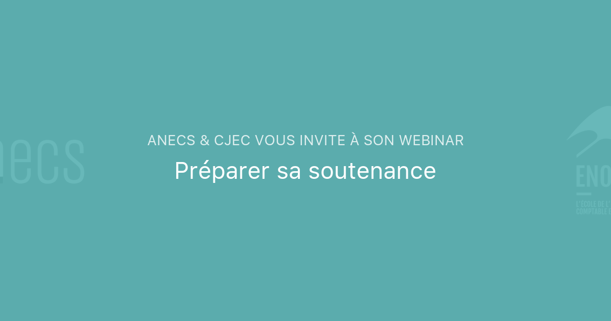Préparer sa soutenance | ANECS & CJEC