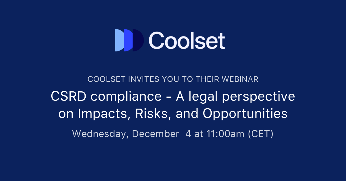 Csrd Compliance A Legal Perspective On Impacts Risks And