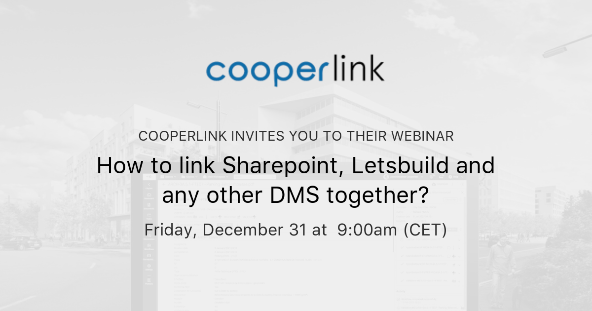 How to link Sharepoint, Letsbuild and any other DMS together? | Cooperlink