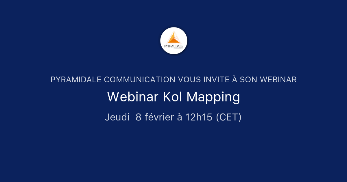 Webinar Kol Mapping | PYRAMIDALE COMMUNICATION