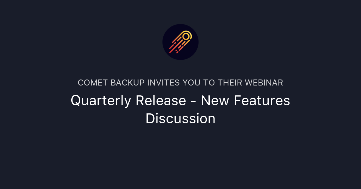 25.2 Rhea Q1 - Quarterly Release | Comet Backup