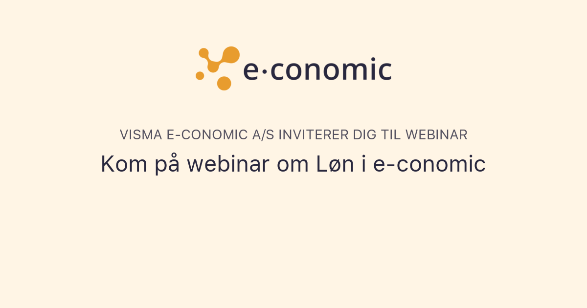 Kom på webinar om Løn i e-conomic | Visma e-conomic A/S
