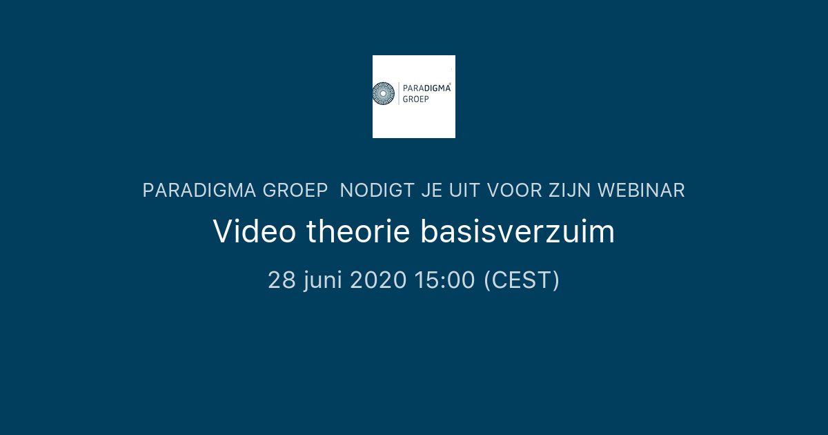 Video theorie basisverzuim | paraDIGMA groep