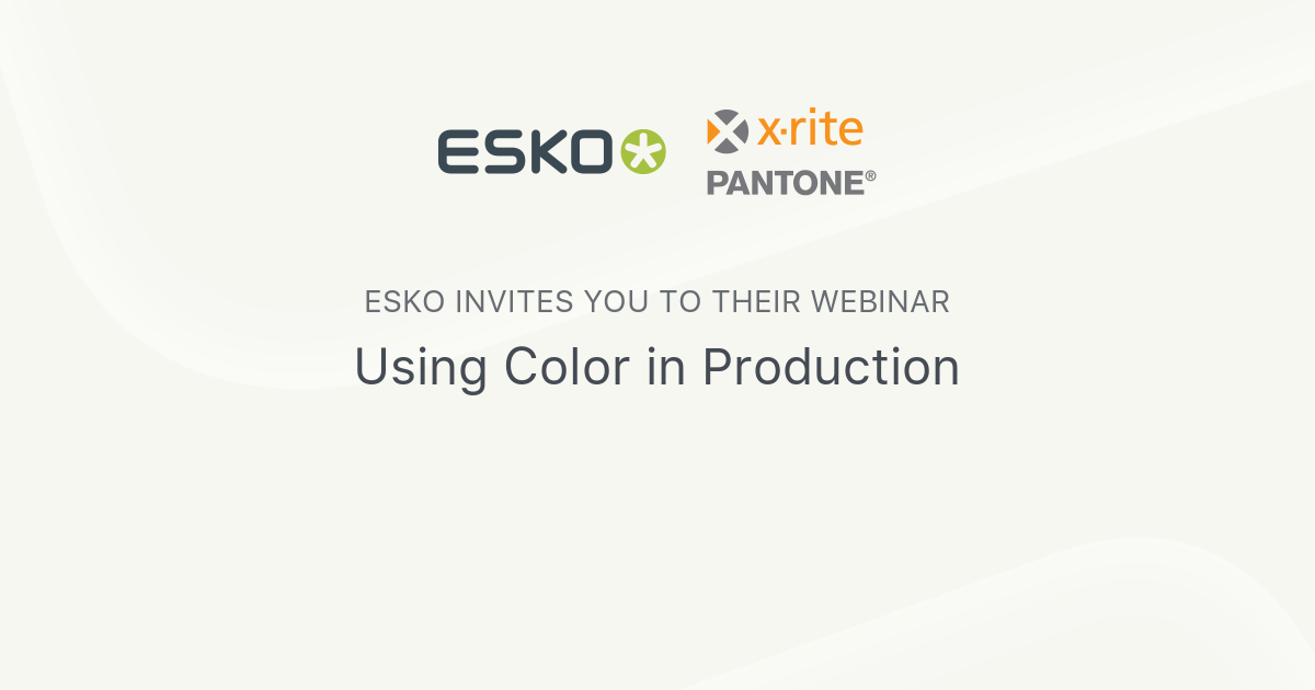 Using Color in Production | Esko