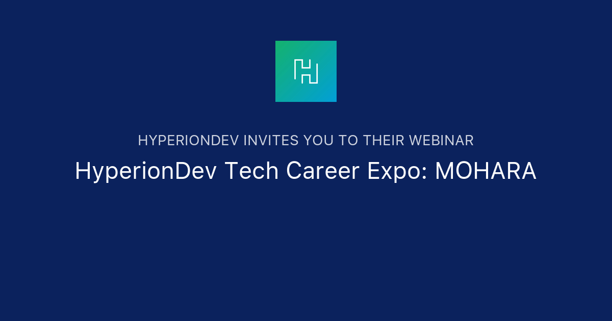 HyperionDev Tech Career Expo: MOHARA | HyperionDev