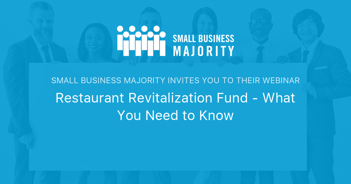Restaurant Revitalization Fund - What You Need to Know | Small Business ...