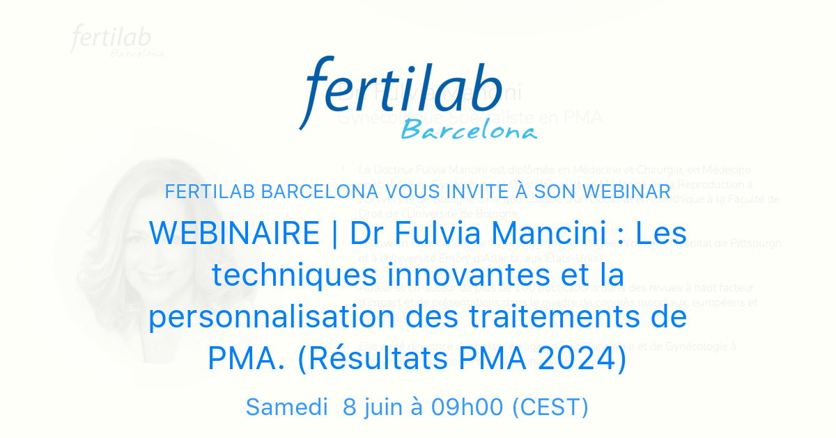 WEBINAIRE | Dr Fulvia Mancini : Les techniques innovantes et la ...